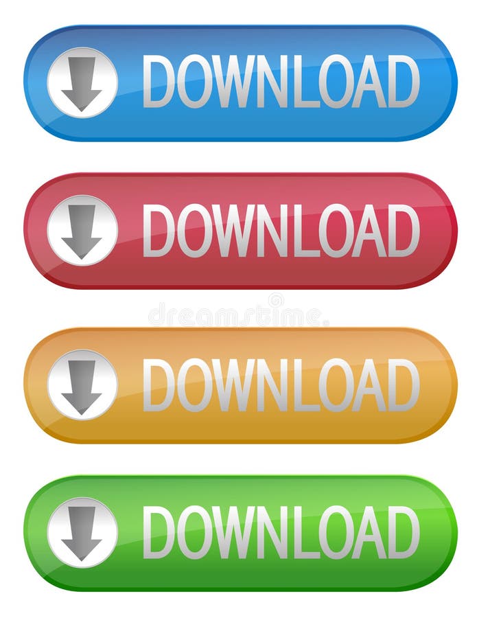 Download icon, button stock vector. Illustration of blue - 12688542