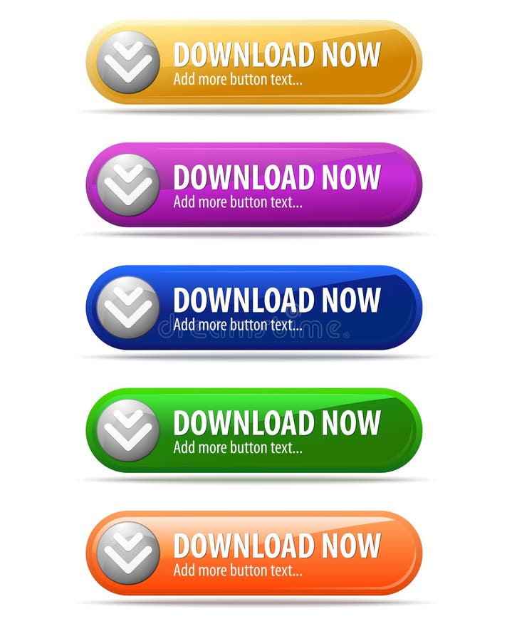 Download Now Modern Button Collection Stock Vector - Illustration of ...