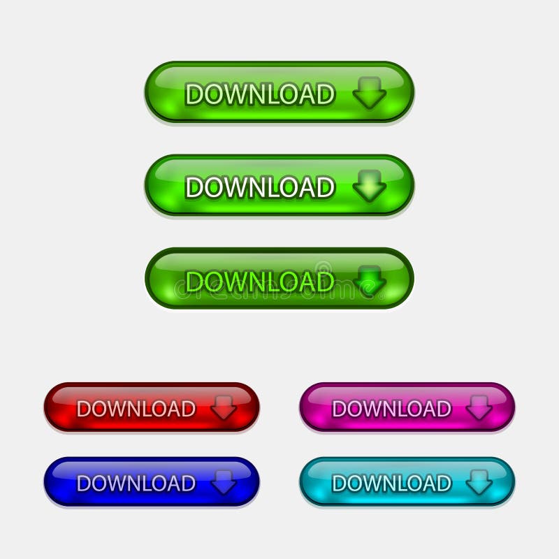 Download Button stock vector. Illustration of network - 27165546