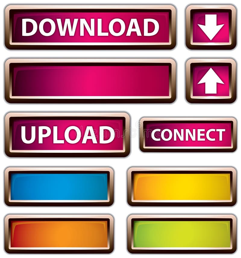 Download Button stock vector. Illustration of purple - 27616228