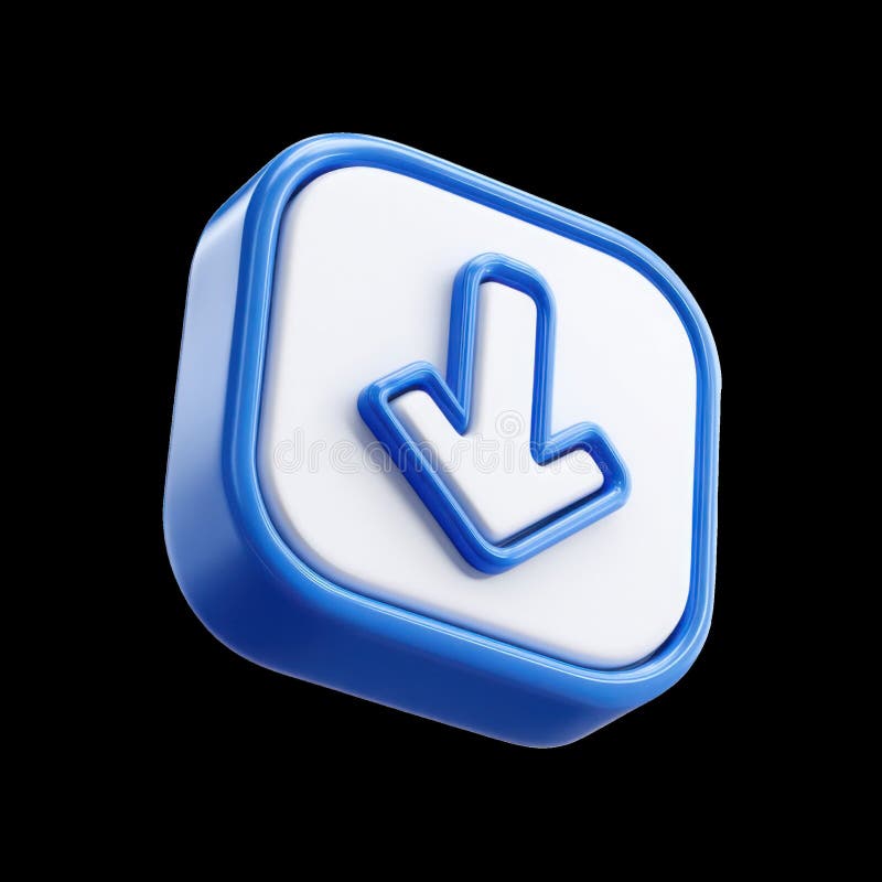 Download Button Designed in Blue and White Colors Reflecting Modern ...