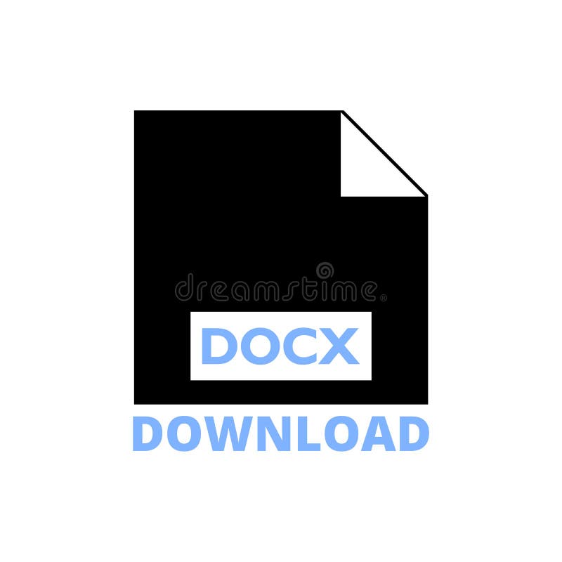 Download Button DOCX, DOCX Icon, Sign Stock Vector - Illustration of ...