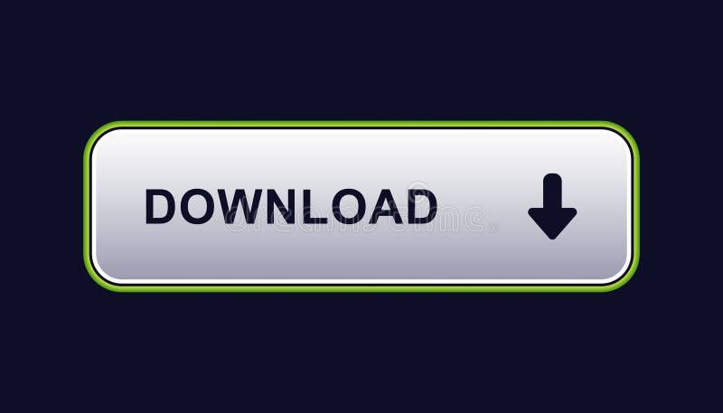 Download Button with Green Border and Downward Arrow Icon for Digital ...