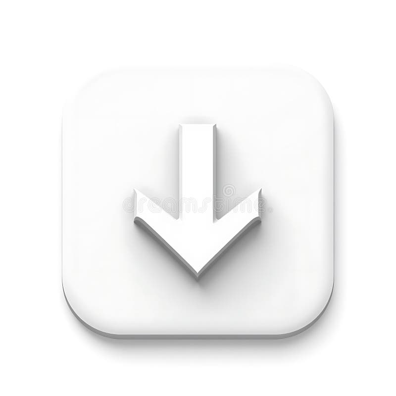 3D Pastel Arrow Down stock illustration. Illustration of royalty ...