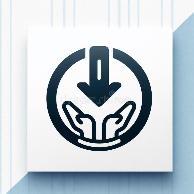 Download Button Icon Isolated. Logo for Apps and Web Stock Illustration ...