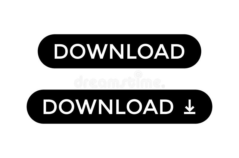 Download Button Icon Vector Isolated on White Background Stock Vector ...