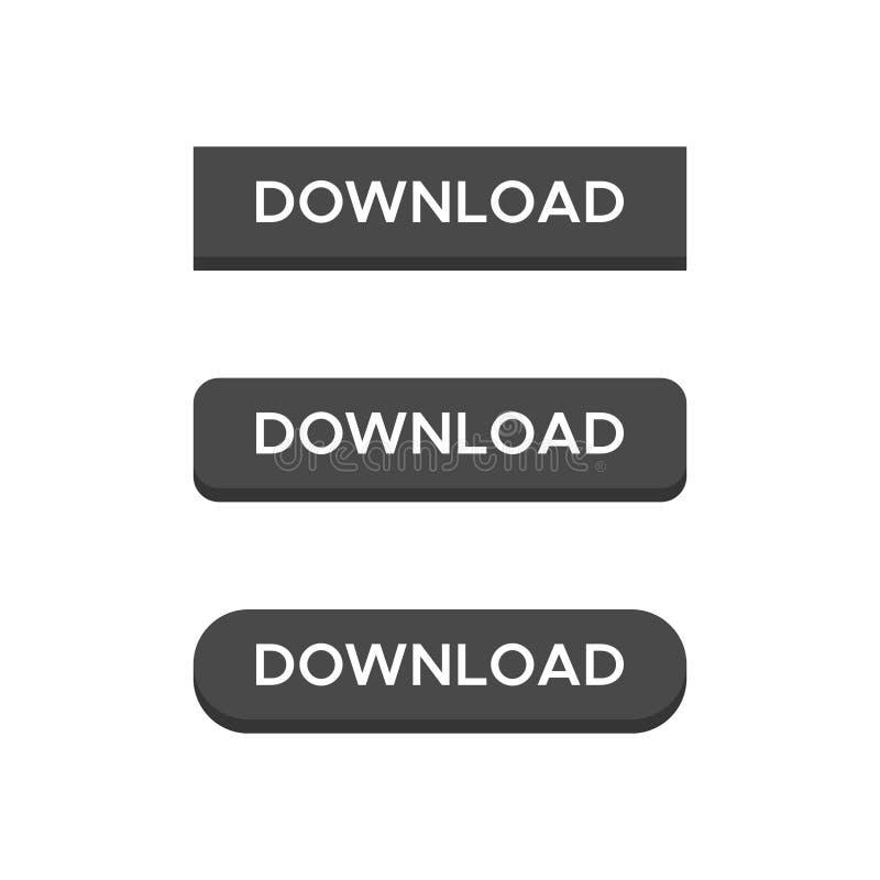 Download Button Icon Vector Set Collection in 3d Style Stock Vector ...