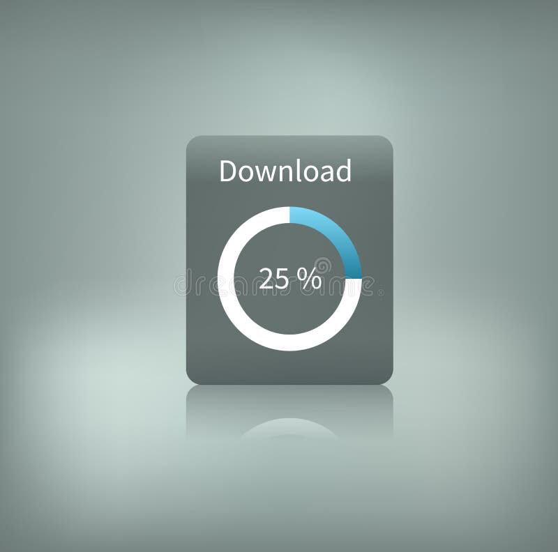 Download Button with Loading Stock Vector - Illustration of preloader ...