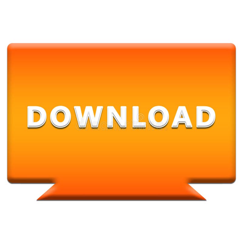 Orange Download Web Buttons Isolated on White. Stock Vector ...