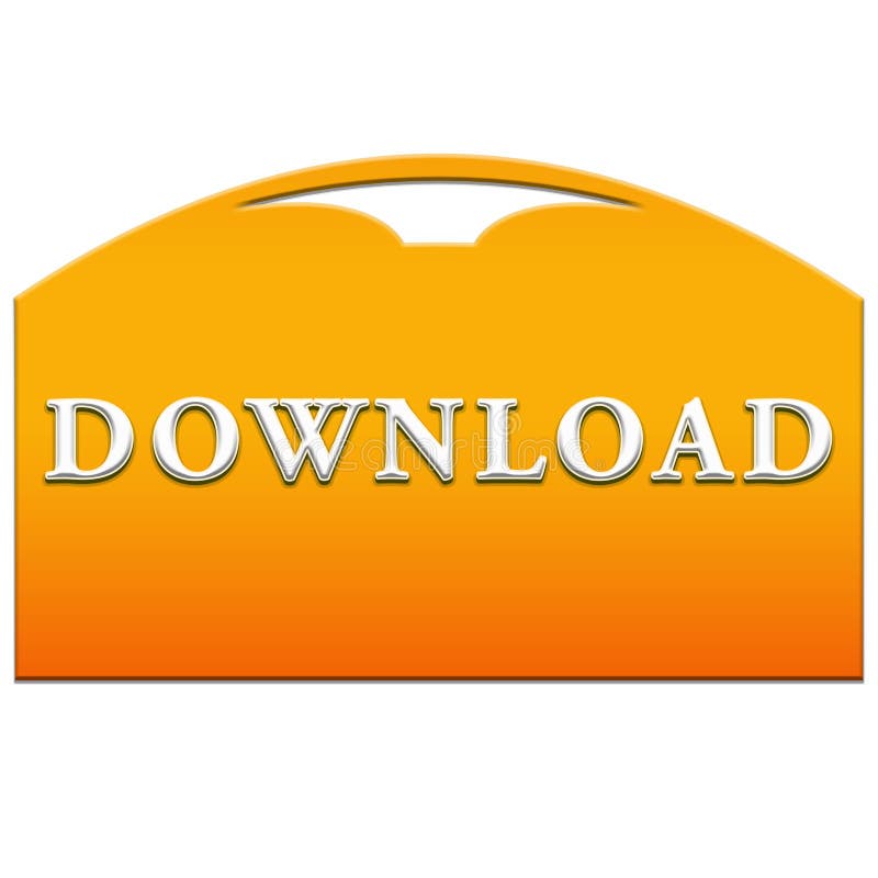 Orange Download Web Buttons Isolated on White. Stock Vector ...