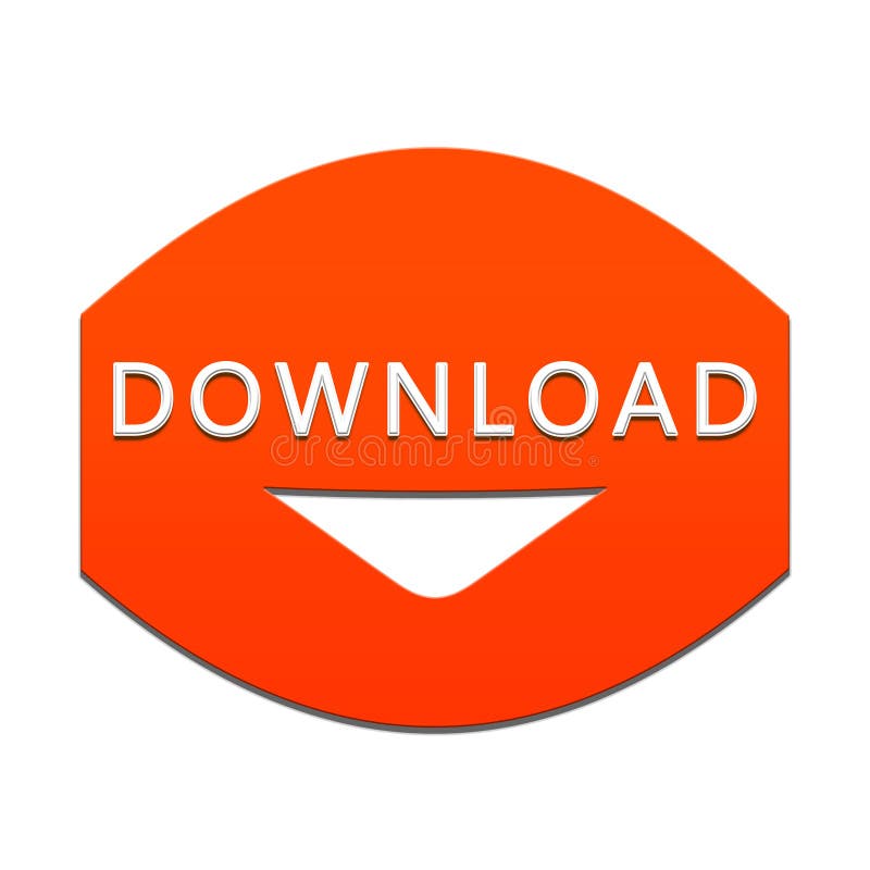 Orange Download Web Buttons Isolated on White. Stock Vector ...