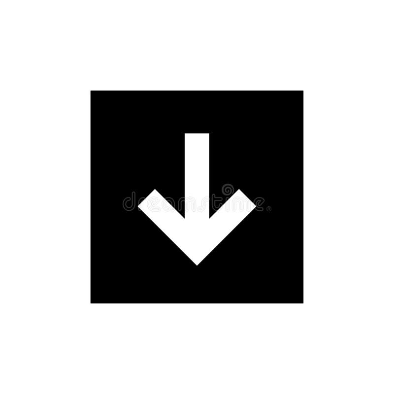 Download Button Simple Vector Icon Internet Downloading Sign Stock ...