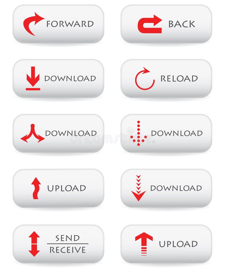 Download buttons stock vector. Illustration of clean - 17269676
