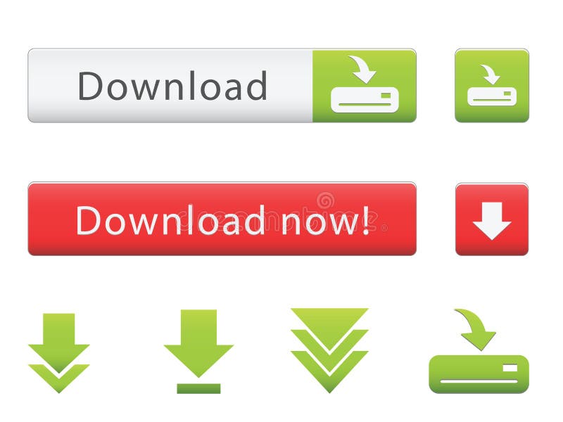 Download buttons stock vector. Illustration of square - 26401258