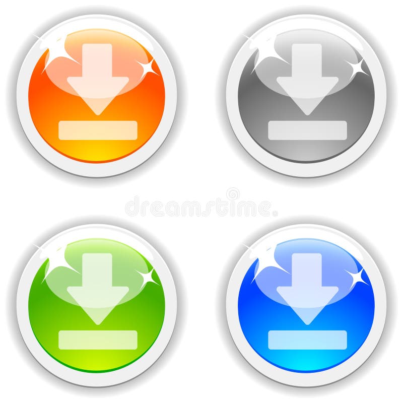 Down arrow buttons stock vector. Illustration of icon - 24920559