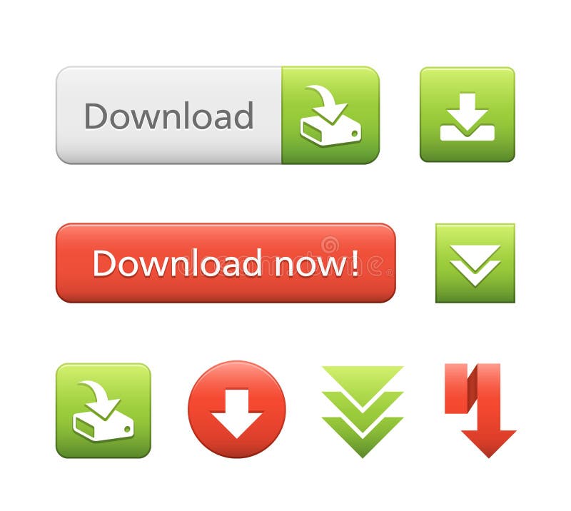 Green download button stock illustration. Illustration of download ...