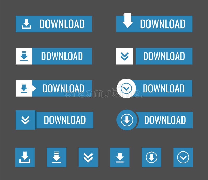 Download buttons set stock vector. Illustration of data - 110564064