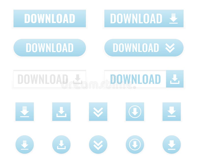Download buttons set stock vector. Illustration of business - 110044955