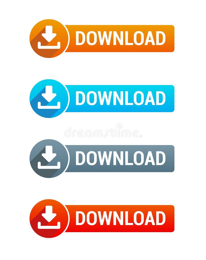 Set of download buttons stock vector. Illustration of modern - 102417353