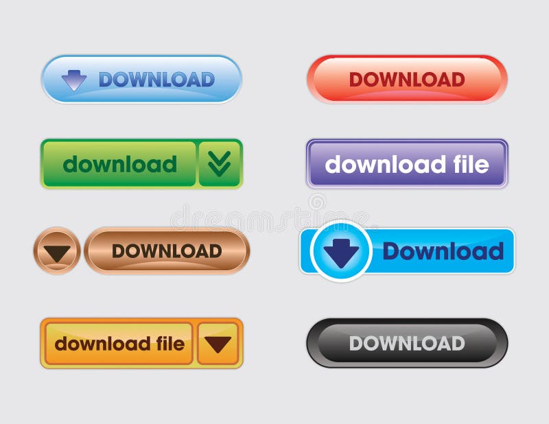 Download Buttons stock illustration. Illustration of download - 59860638