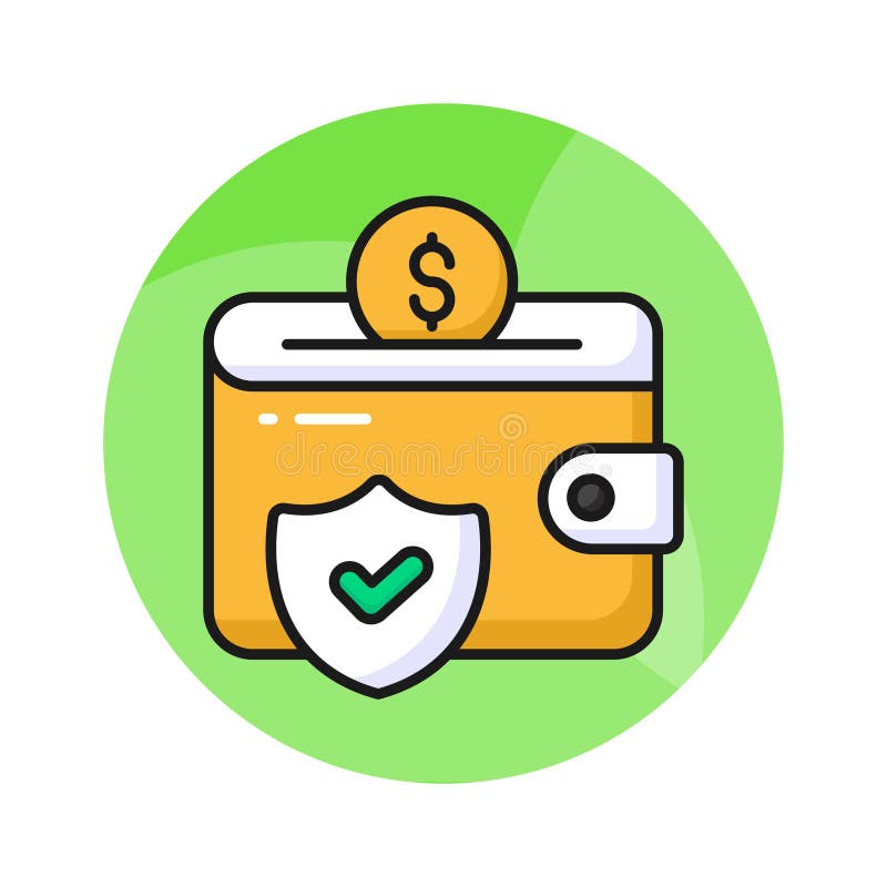 Download this Carefully Designed Icon of Wallet Security, Financial ...