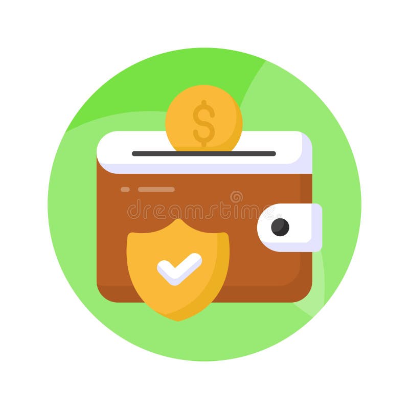 Download this Carefully Designed Icon of Wallet Security, Financial ...