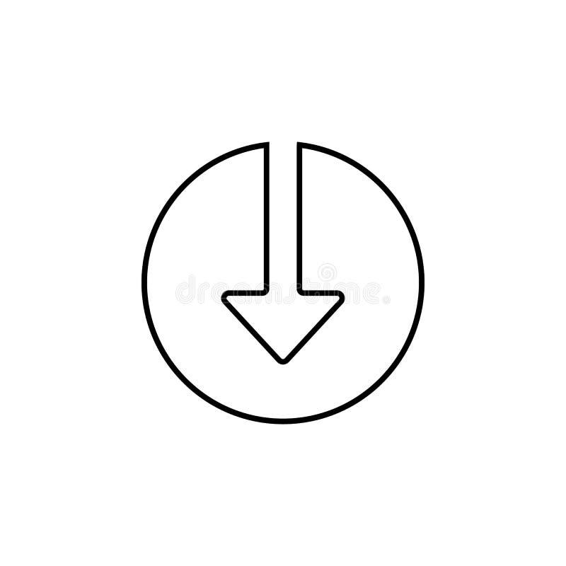 Download in Circle Icon. Element of Simple Icon for Websites, Web ...