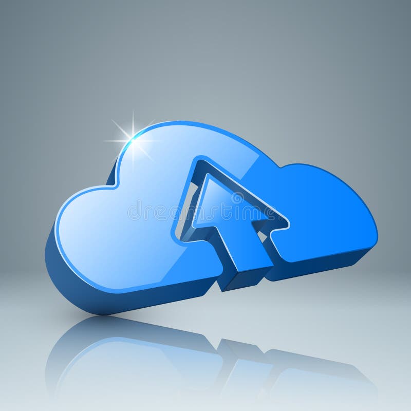 Download, Cloud, Arrows Icon. Stock Vector - Illustration of direction ...