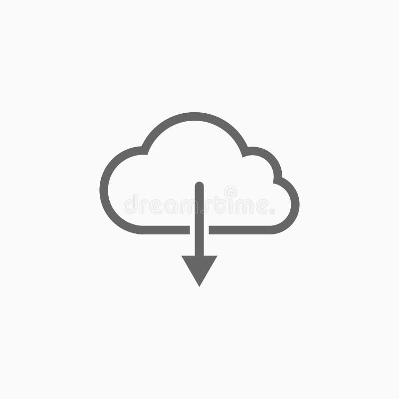 Download from cloud icon stock vector. Illustration of download - 120083422