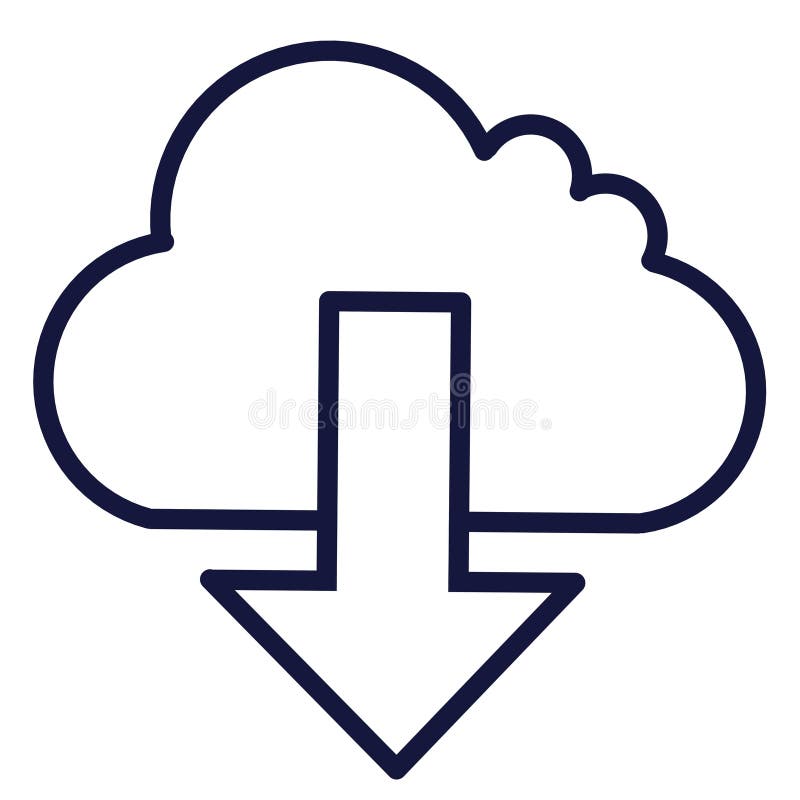Download Cloud Icon. Vector Illustration Isolated on White Background ...