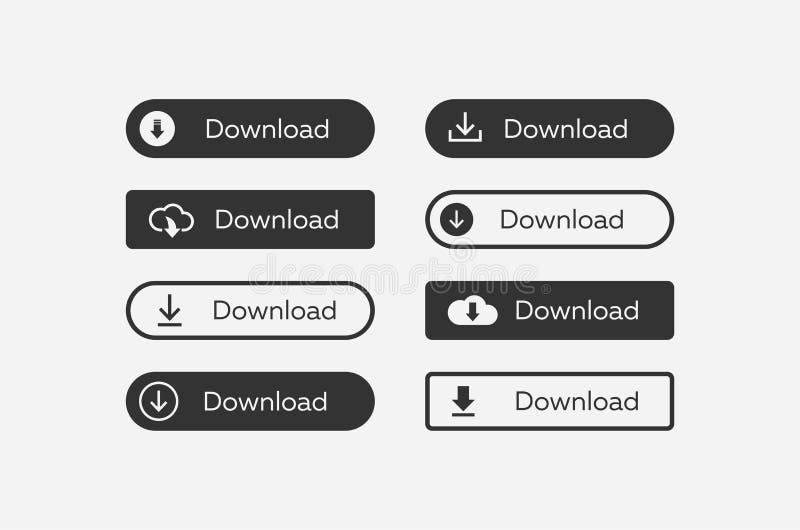 Download and Cloud Storage Buttons Stock Vector - Illustration of ...