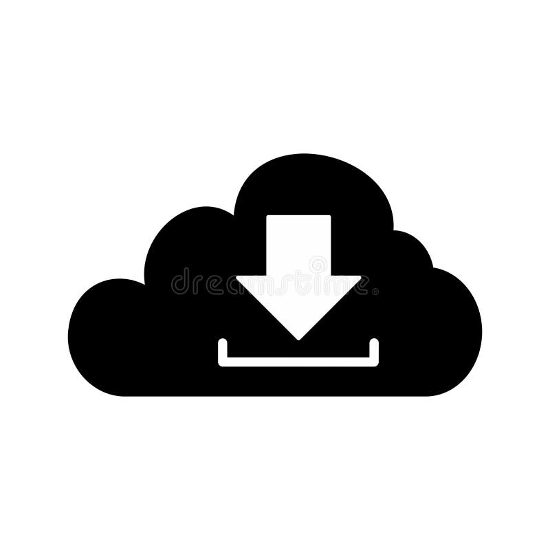 Download from cloud icon stock vector. Illustration of download - 120083422