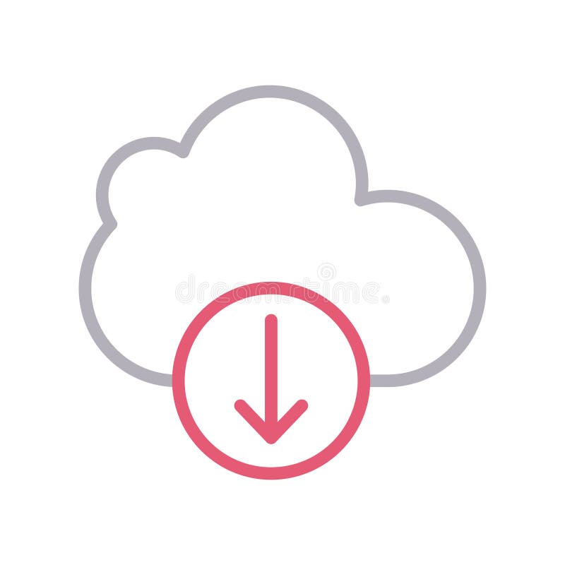 Cloud Thin Linet Vector Icon Stock Vector - Illustration of hosting ...
