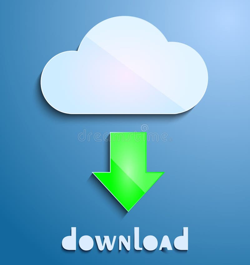 Download from cloud icon stock vector. Illustration of download - 120083422