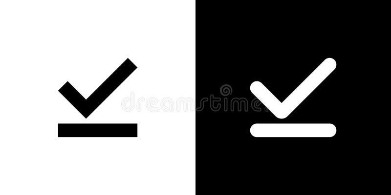 Download Complete Icon Vector. Check Underline Concept Stock Vector ...