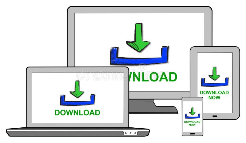 Download Concept on Different Devices Stock Illustration - Illustration ...
