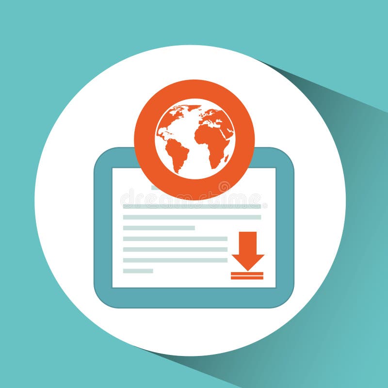 Download Connection Internet Document Social Media Stock Illustration ...