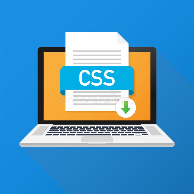 Download CSS Button on Laptop Screen. Downloading Document Concept ... Download CSS Button on Laptop Screen. Downloading Document Concept ...