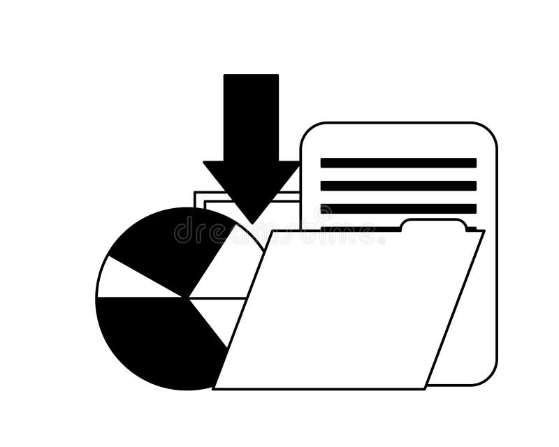 Download Data Folder File Report Business Stock Vector - Illustration ...