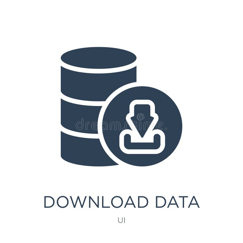 Download Data Icon in Trendy Design Style. Download Data Icon Isolated ...