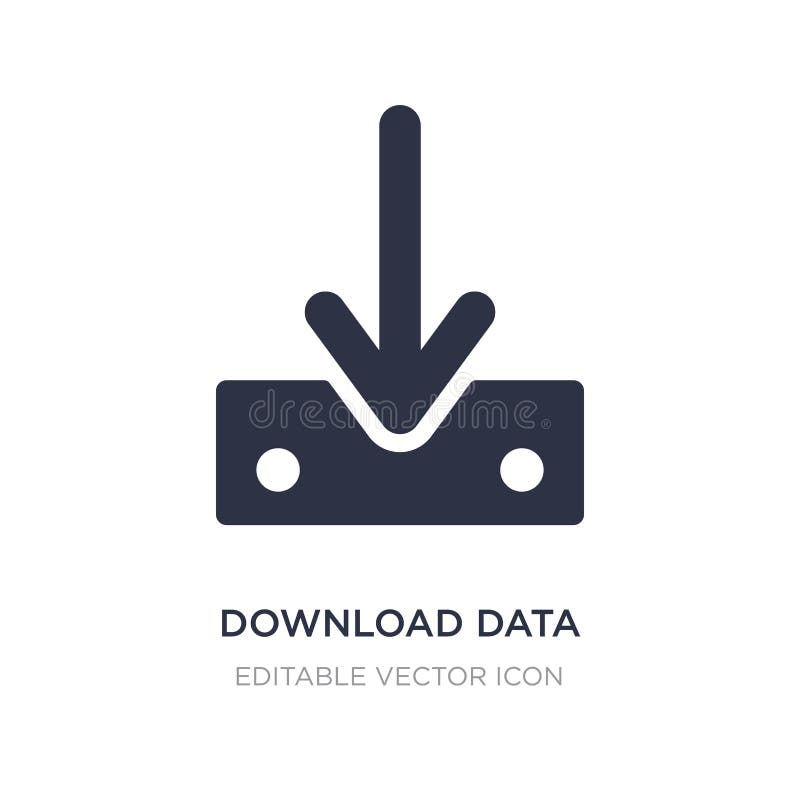 Data Icon on White Background. Simple Element Illustration from ...