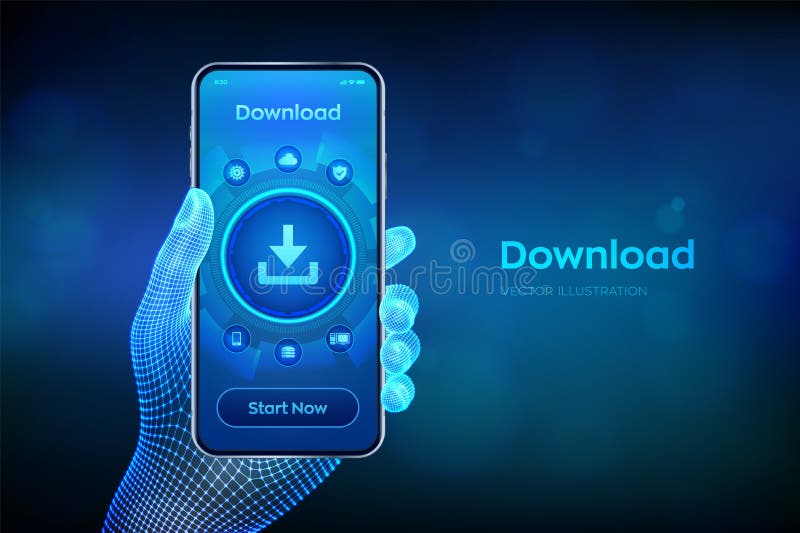 Download Data Storage. Cloud Download. Install Symbol. Robotic Hand ...