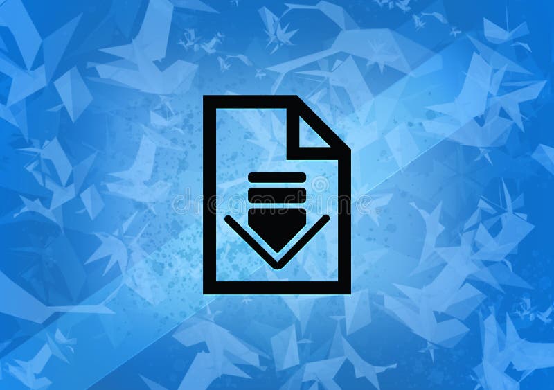 Download Document Aesthetic Abstract Icon on Blue Background Stock ...