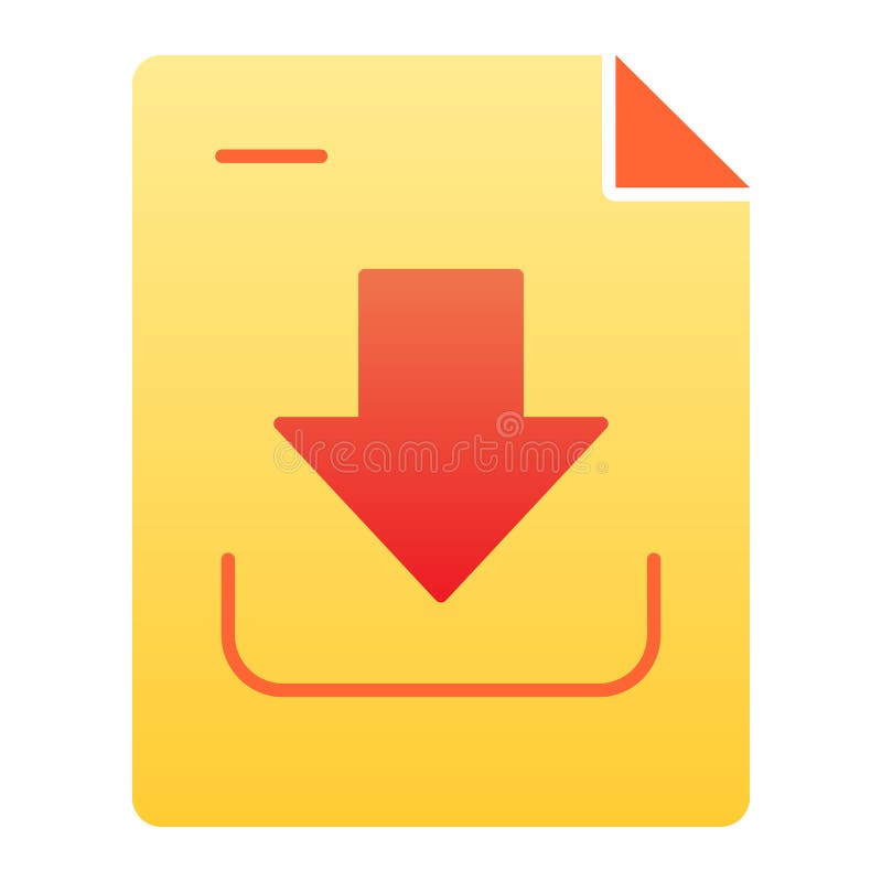 Download Document Line and Glyph Icon. Downloading File Vector ...