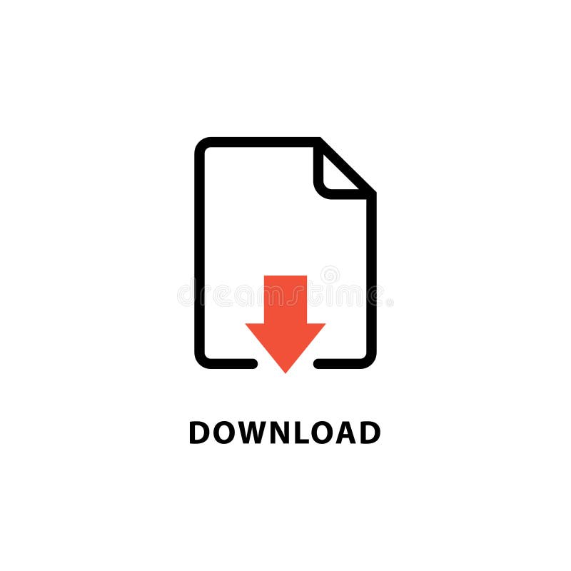 Download Document Icon App. File Download Data Vector Symbol Button ...