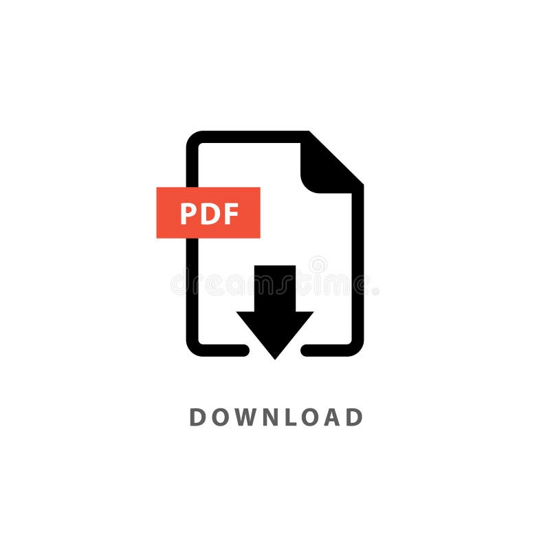 PDF File Icon Format. Pdf Download Document Image Button Vector Doc ...