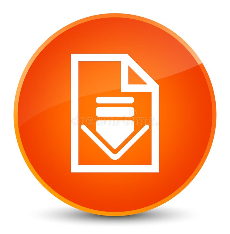 Download Document Icon Elegant Orange Round Button Stock Illustration ... Download Document Icon Elegant Orange Round Button Stock Illustration ...