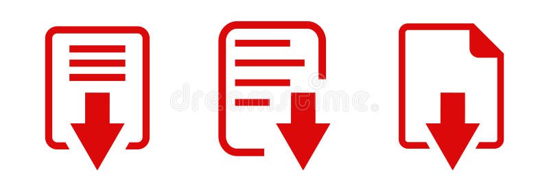 Download Document Icon. Download File Symbol Stock Vector ...