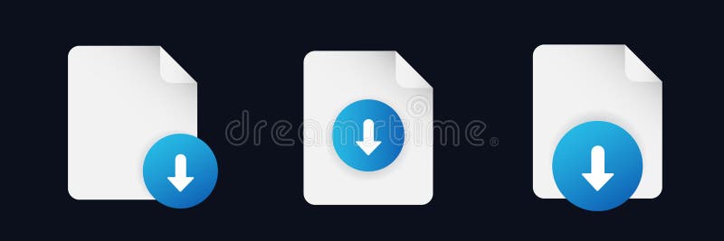 Download Document Icon. Download File Symbol Stock Vector ...
