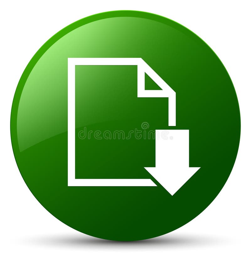 Download Document Icon Green Round Button Stock Illustration ...